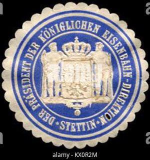 This seal represents the Royal Railway Directorate of Magdeburg ...