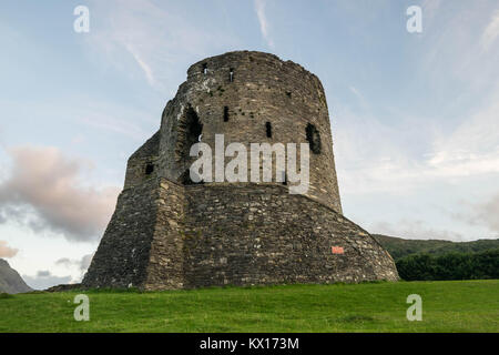 Dolbadarn ruins of castle on the foot of Snowdon mountain in Gwynedd ...