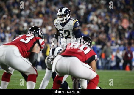 Los Angeles Rams inside linebacker Ernest Jones (50) reacts after a ...