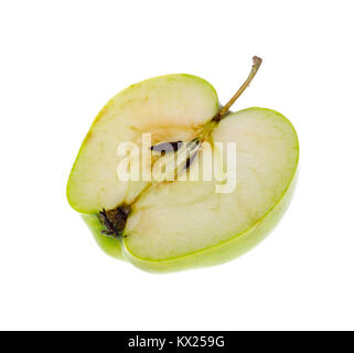 Halves of a fresh green sliced apple Stock Photo - Alamy
