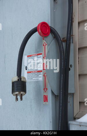 Emergency electric power generator box Stock Photo - Alamy