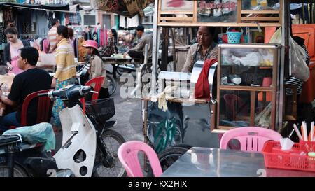 Food Stall Takeo Cambodia Market Area Third World Shopping Out of the ...