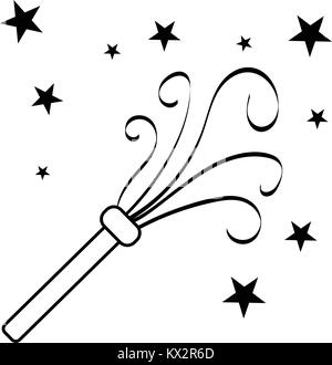 Confetti party popper icon logo sign vector outline in black and white ...