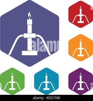 Gas flaring icons set Stock Vector Image & Art - Alamy