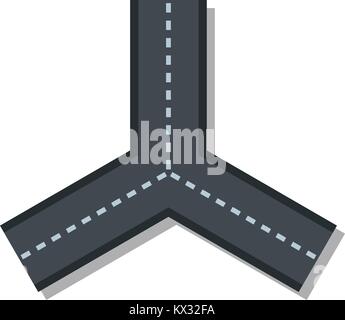 Three roads icon, flat style Stock Vector Image & Art - Alamy