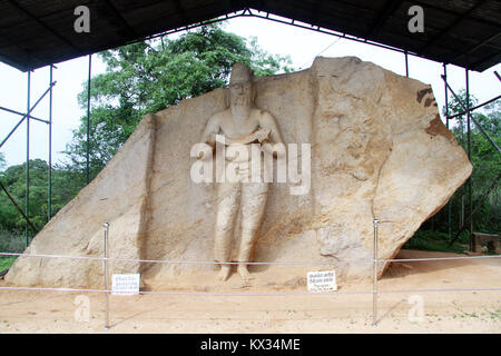 Statue of King Parakramabahu in Polonnaruwa, Sri Lanka on 18 September ...