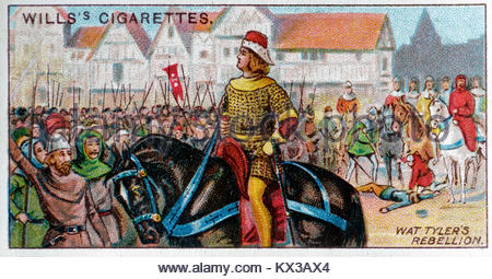 Wat Tyler's Rebellion - Vintage British Cigarette Card - Victorian Era ...
