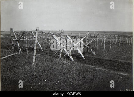 This image shows construction of observation posts on the Isonzo Front ...