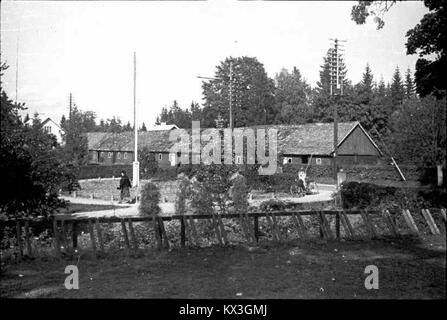 Photograph of the Rävemåla church stables in Älmeboda, Sweden, showing ...