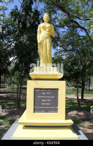Statue of Queen Anula in Mihintale, Sri Lanka. Queen Anula of ...