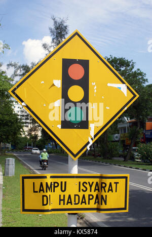 Malaysia road sign on sky background Stock Photo - Alamy