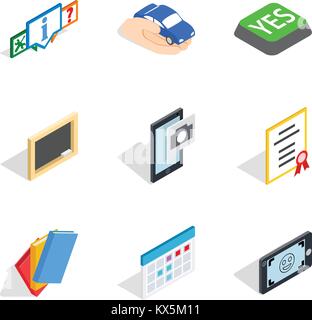Dialog icons set, isometric style Stock Vector Image & Art - Alamy