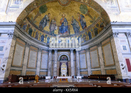 Interior view of the Mosaic of the apse of the Papal Basilica of St ...