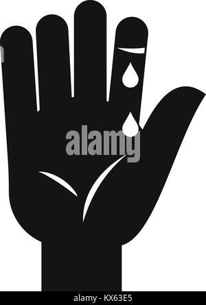 Finger with blood dripping icon, simple style Stock Vector Image & Art ...