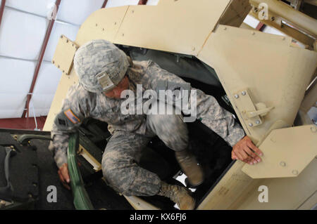 During Humvee Egress Assistance Trainer, or HEAT training, Soldiers ...
