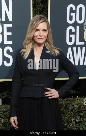 Michelle Pfeiffer at the 75th Golden Globe Awards held at the Beverly ...