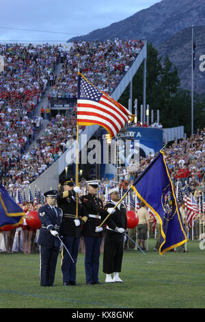 US military in sports stadium Stock Photo - Alamy