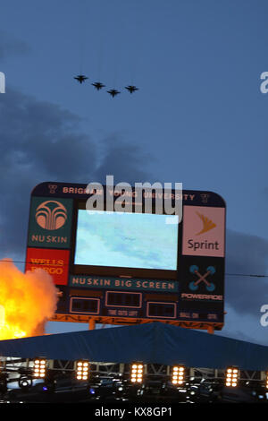 F18 jet aircraft fly past Stock Photo - Alamy