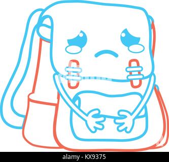 line kawaii cute crying bag cloth Stock Vector Image & Art - Alamy