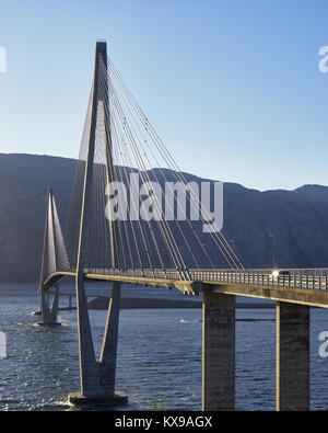 Helgeland bridge, Helgelandsbrua, over the Leirfjorden, near ...