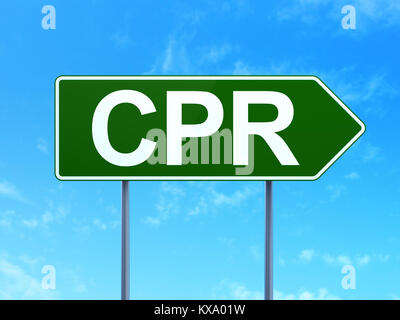 Healthcare concept: CPR on road sign background Stock Photo - Alamy