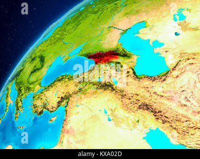 Georgia red highlighted in map of the United States of America Stock ...