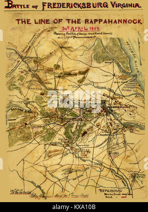 line of the Rappahannock, 30th April 1863 Stock Photo - Alamy