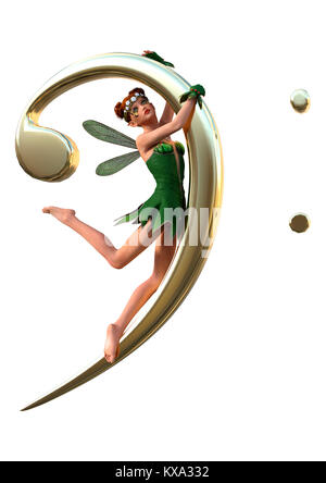 3D Rendering Spring Fairy on White Stock Photo - Alamy