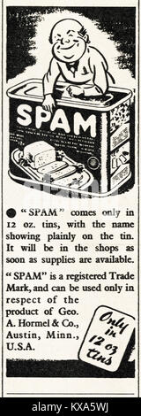 1940s USA Spam Magazine Advert Stock Photo - Alamy
