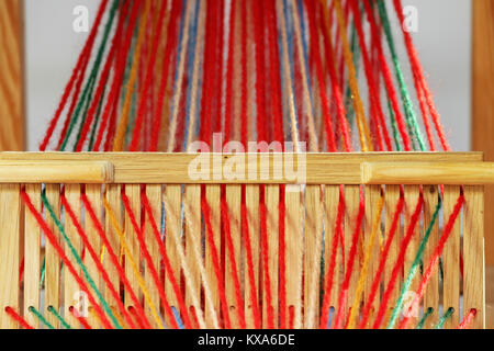 Weaving mini machine for making belts with patterns. Folk art, handmade ...