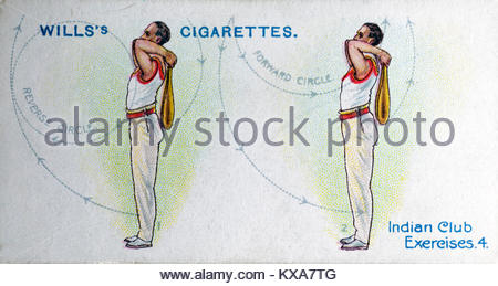 Indian Club excercises Stock Photo - Alamy