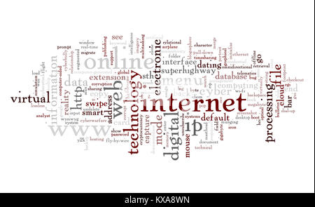 Web and internet related words designed in different sizes and ...
