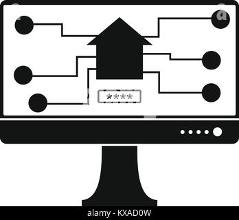Monitor chip icon, simple style Stock Vector Image & Art - Alamy
