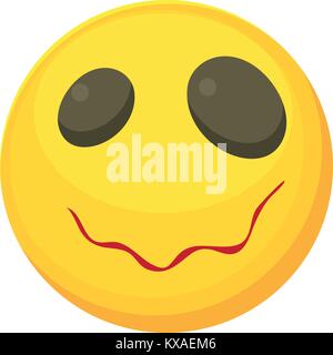 Smiley, Emoticon. Facial expression. Sleepy emotional expression on a ...