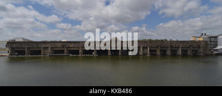 German WWII submarine base in Lorient, Brittany, France featuring a ...
