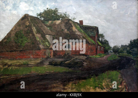 1875 Feddersen Altes Haus mit Düngerhaufen anagoria Stock Photo - Alamy