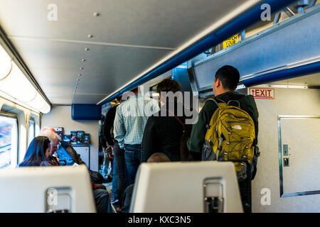 Interior Of Amtrak Rail Car, USA Stock Photo - Alamy