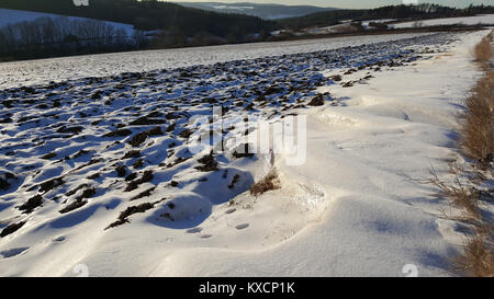 This photograph taken on January 20, 2017, shows a winter landscape ...