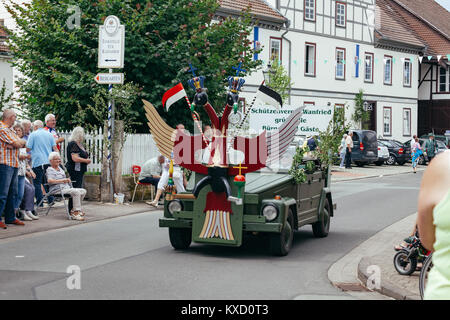 The 2017 Wanfrieder Vogelschießen, a traditional German shooting ...