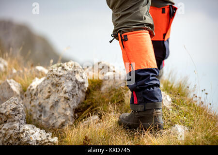 Mountain hiking. Lens flare, shallow depth of field Stock Photo - Alamy