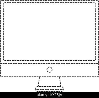 dotted shape electronic screen computer with cpu technology Stock ...