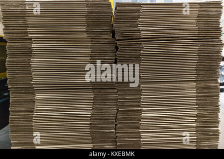 cross section of cardboard corrugated pattern as baskground and texture ...