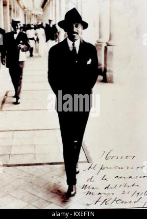 Alberto Santos-Dumont, the pioneering Brazilian aviator, is shown in ...