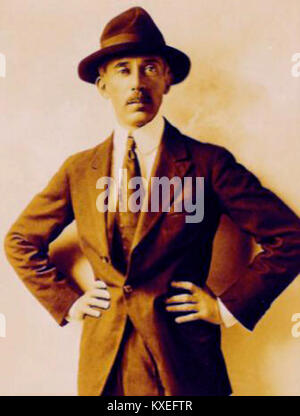 Alberto Santos-Dumont, the pioneering Brazilian aviator, is seen ...