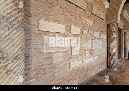 Basilica of Santa Sabina (Rome) - Wall of the Atrium Stock Photo - Alamy