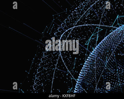 World map of points, lines. 3d illustration Stock Photo - Alamy