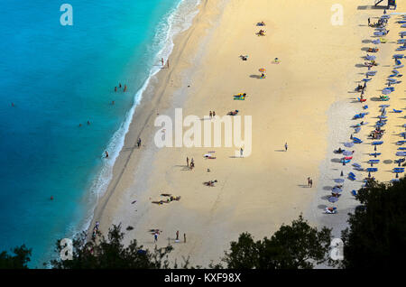 Myrtos Beach, Pylaros, Kefalonia Stock Photo - Alamy