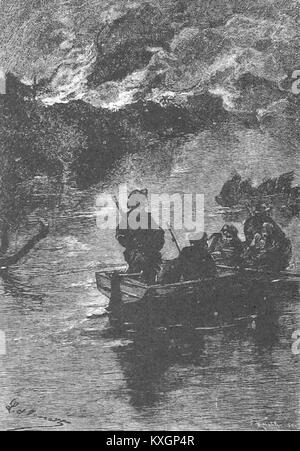 A drawing by Léon Benett illustrating a dramatic scene from Këraban the ...