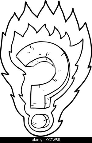 cartoon flaming question mark Stock Vector Image & Art - Alamy