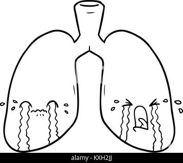cartoon lungs crying Stock Vector Image & Art - Alamy